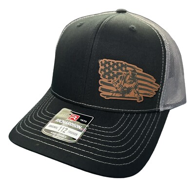 USA Flag Welder Leather Patch Snapback Hat - Many Colors | eBay