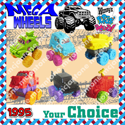 Wendy's 1995 MEGA WHEELS Monster Truck BIG Wheel Car Vehicle YOUR Toy ...