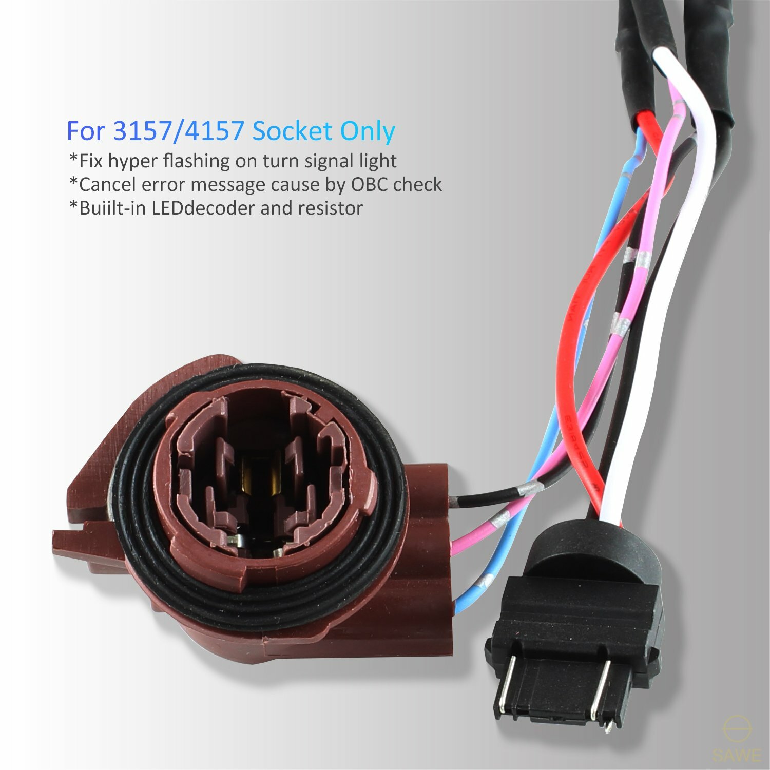 3157 Front LED Turn Signal Load Resistor Adapter Anti Hyper Flash Error ...