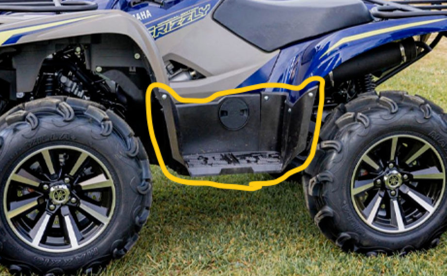 YAMAHA GRIZZLY 550 & 700 KODIAK LEFT SIDE FOOTWELL, FLOORBOARD ...