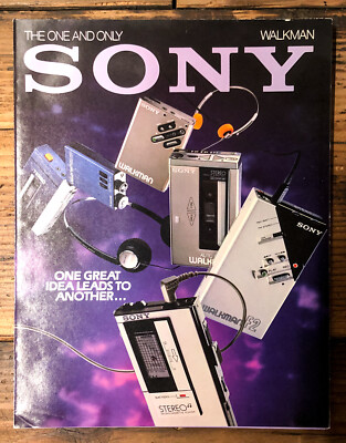 Sony Walkmen WM- 6 WM-F1 -R2 -7 Foldout Poster Dealer Brochure *Orig ...