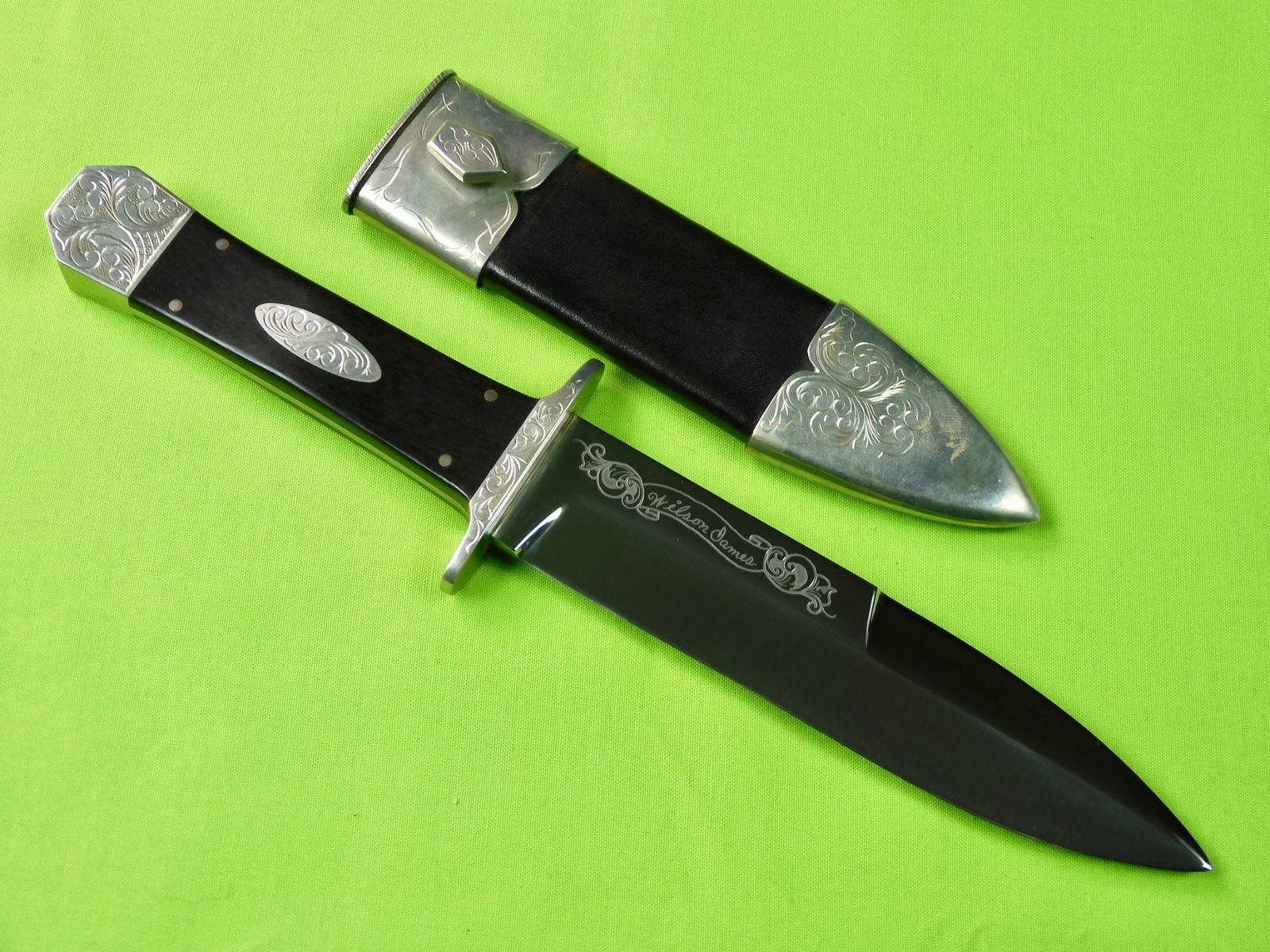 Custom Handmade by McBurnette Harvey Otis Fighting Hunting Knife Dagger ...