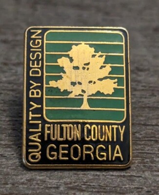 Quality By Design Fulton County Georgia Green & Gold Lapel Pin with ...