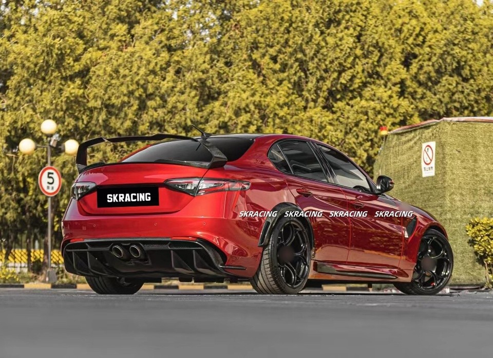 Fits 2017+ Alfa Romeo Giulia Real Carbon Fiber GTA Style Rear Trunk ...