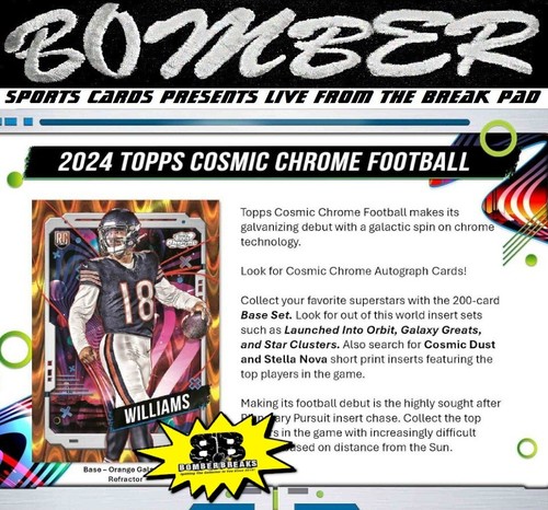 Atlanta Falcons 2024 Topps Cosmic Chrome Football Hobby 3-Box Break 2 ...