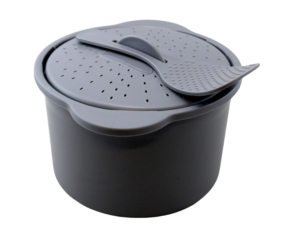 Multi Use Microwave Rice and Grain Cooker Vegetable Steamer Quick Meals ...