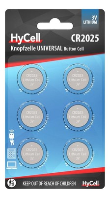 HyCell Knopfzelle CR 2025, 6er Blister (3 Volt) #35880011 | eBay.de