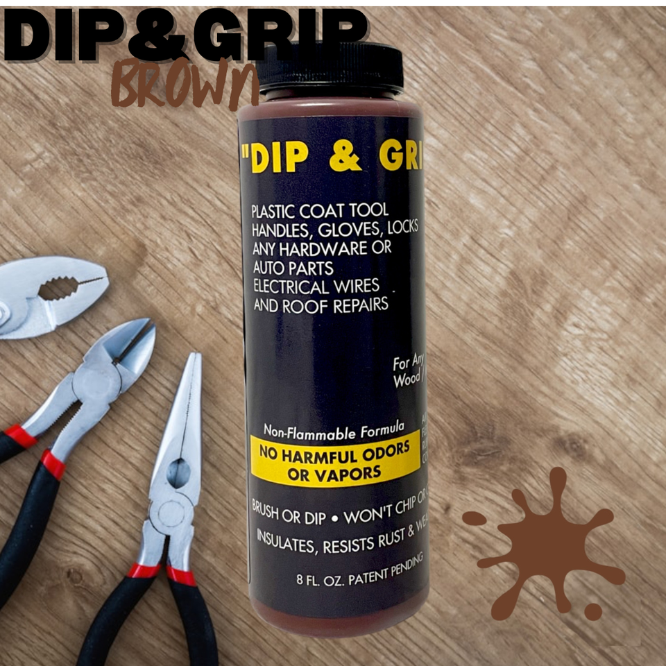 Dip and Grip Rubberized Plastic Coating (Brown) 8 fl. oz | eBay