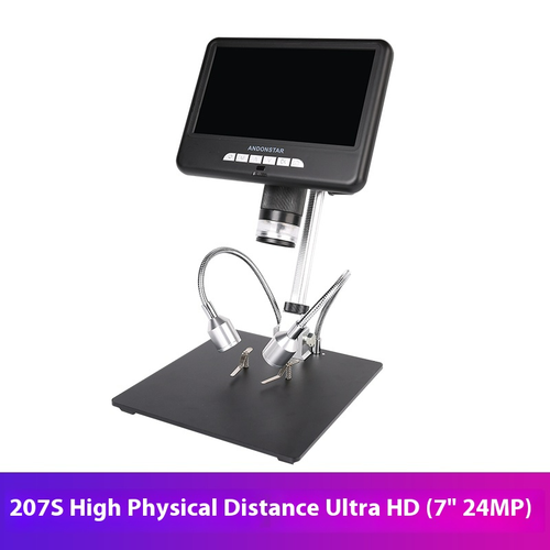 24M HD HDMI Electronic Microscope with Screen Digital Industrial ...