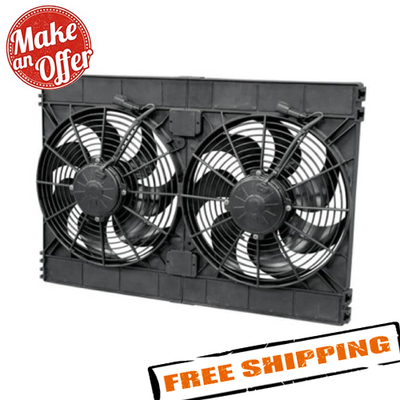 SPAL 30102130 Dual 12" High Performance 3168CFM Curved Blade Electric ...