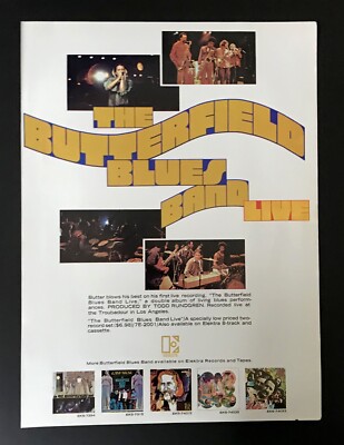 Butterfield Blues Band Live 1971 Short Print Poster Type Ad, Promo ...