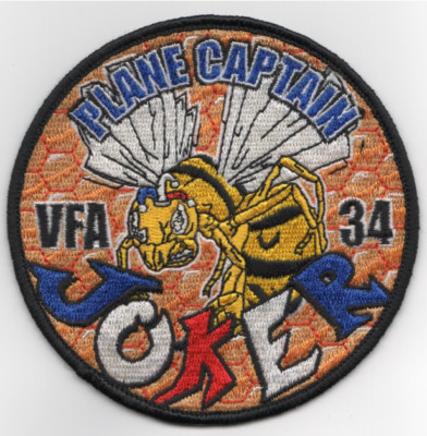 4" NAVY VFA-34 JOKER PLANE CAPTAIN EMBROIDERED PATCH | eBay