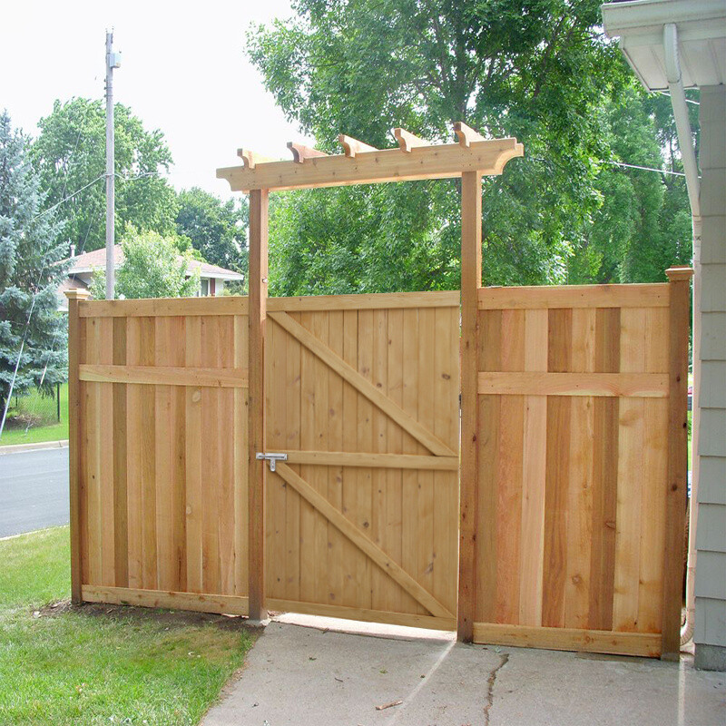 Wooden Garden Gates Pedestrian Gate Pressure Treated Wood Fencing Door ...
