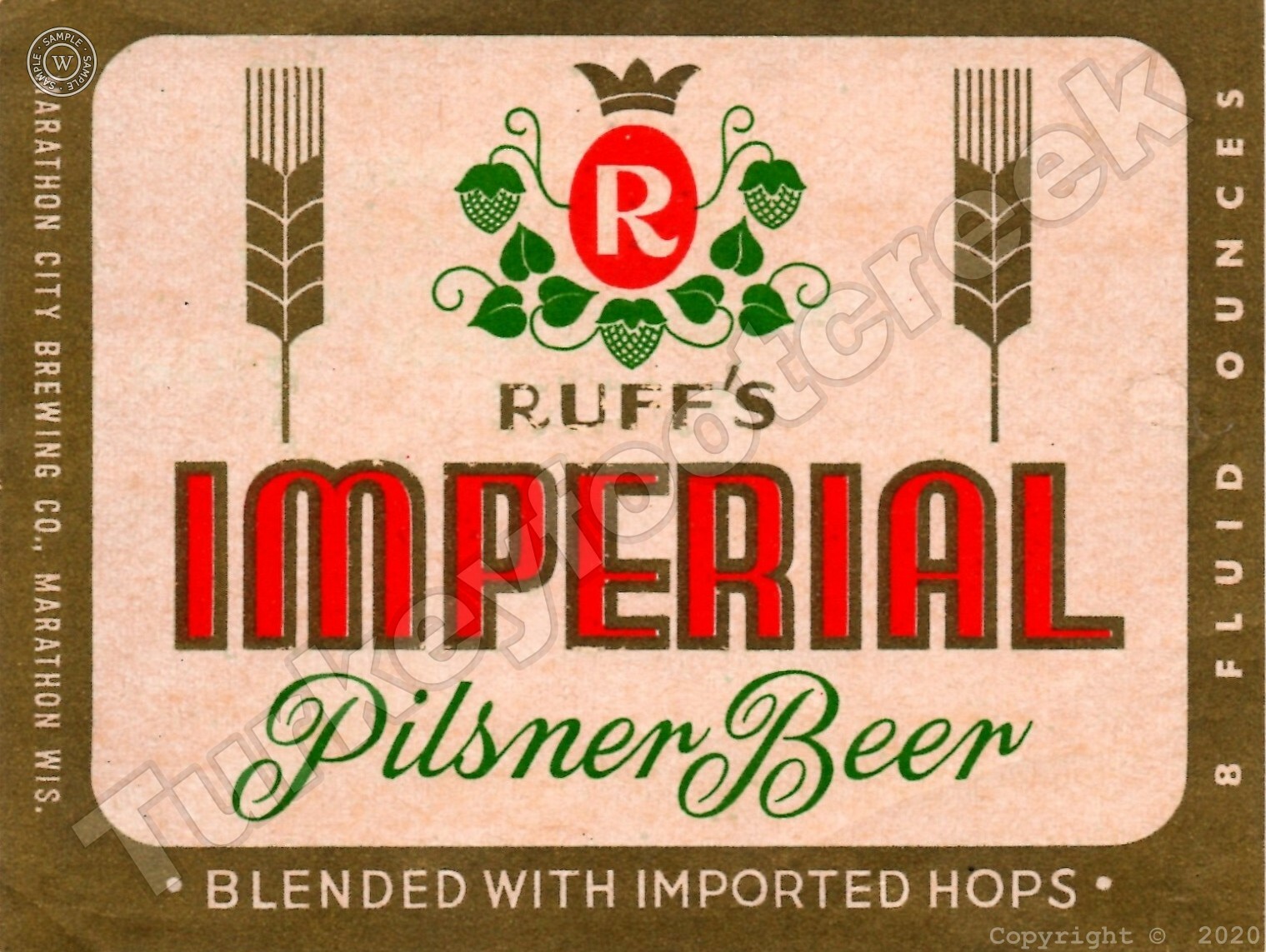 Ruff's Imperial Pilsner Beer Label 9" x 12" Metal Sign | eBay