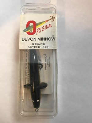 VINTAGE Original Devon Minnow 2 1/2" Black / Gold | eBay