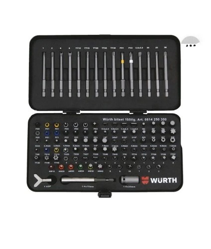 Wurth Ultimate Bit Assortment Box Set 105 Pieces (Bonus Knife and ...