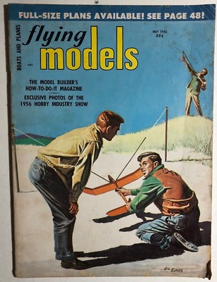 FLYING MODELS Magazine May 1956 Fixit Wright GA comic strip by Gil ...