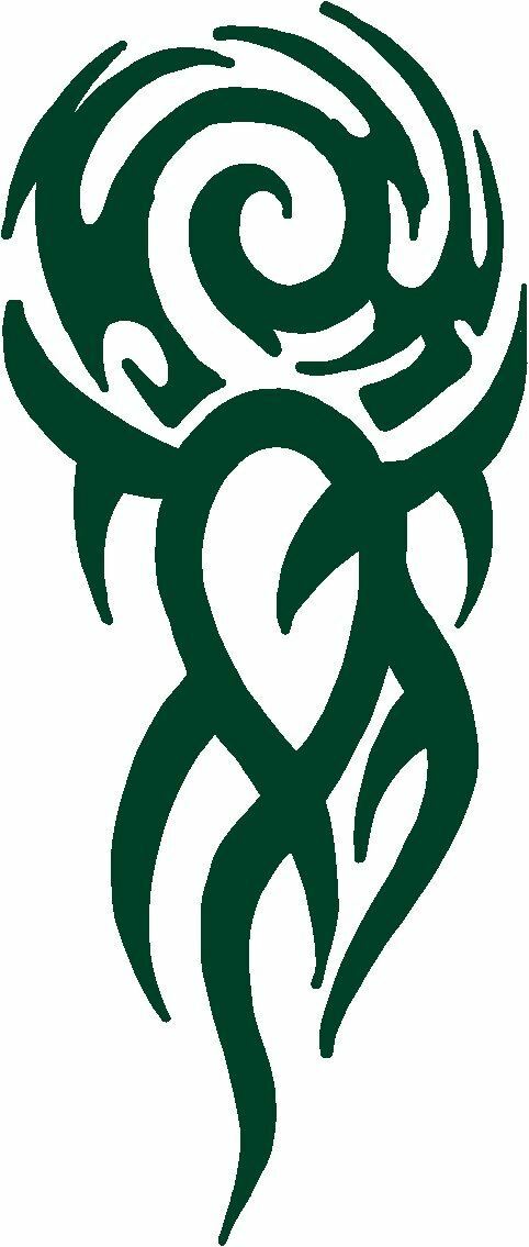 Green Tribal Tattoo