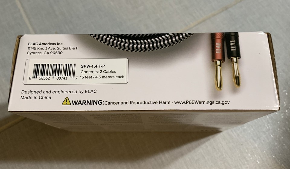 ELAC Sensible speaker cables (new) audio | eBay