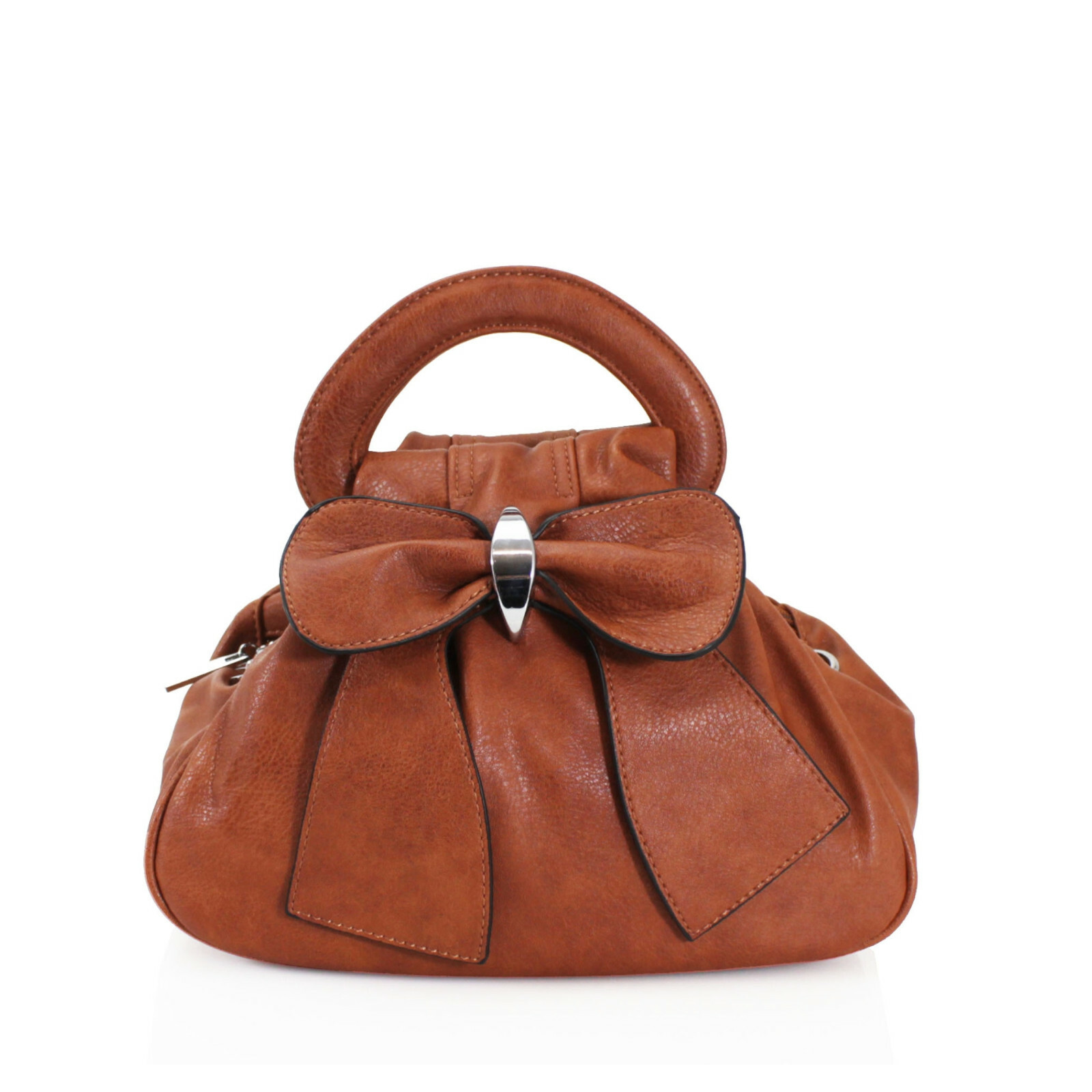 Ladies Large Bow Style Grab Handle Bag Women Shoulder Tote Satchel ...