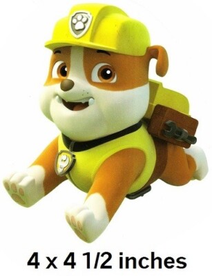 Rubble Peel and Stick Decal Paw Patrol Boy Pup Wall Sticker Art Kids ...