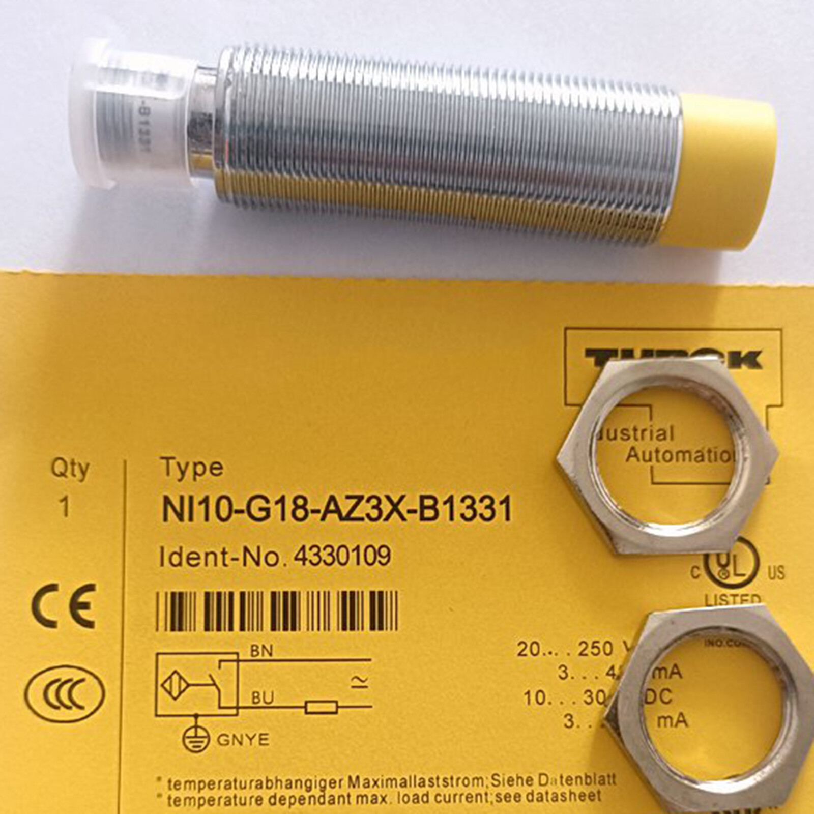 Turck 4372100 Proximity Sensor Switch Ni10-g18-az3x-b1331 50mm Fast for ...