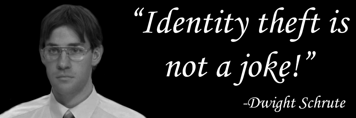 Identity Theft Office Quotes Identity Theft Quote (The Office)" Poster