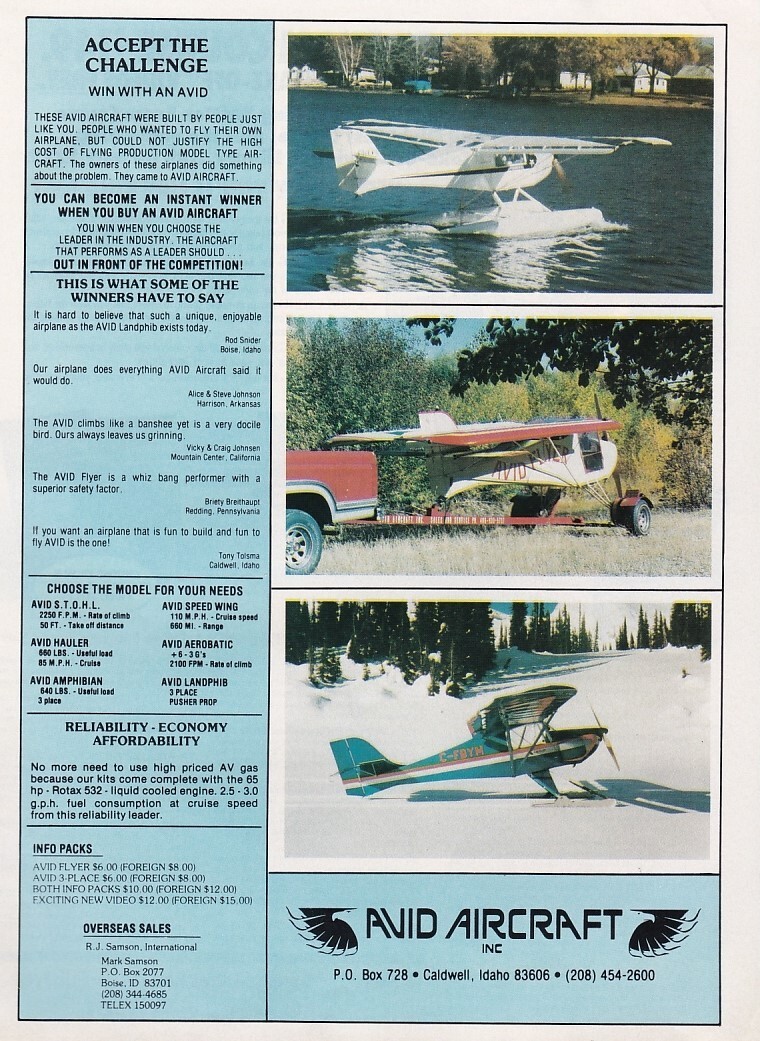 1989 Avid Aircraft ad 12/26/2023r | eBay