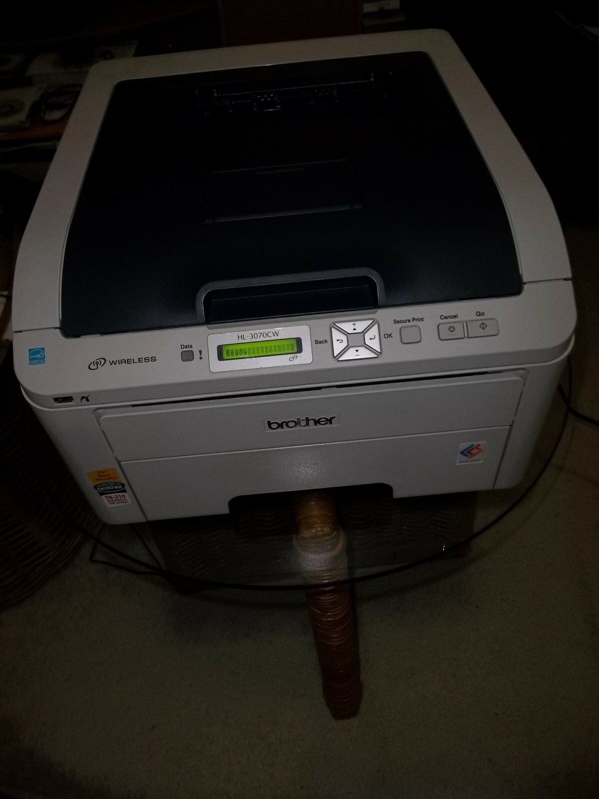 Brother HL-3070CW color laser printer, new drums/toners, 30790 page ct ...