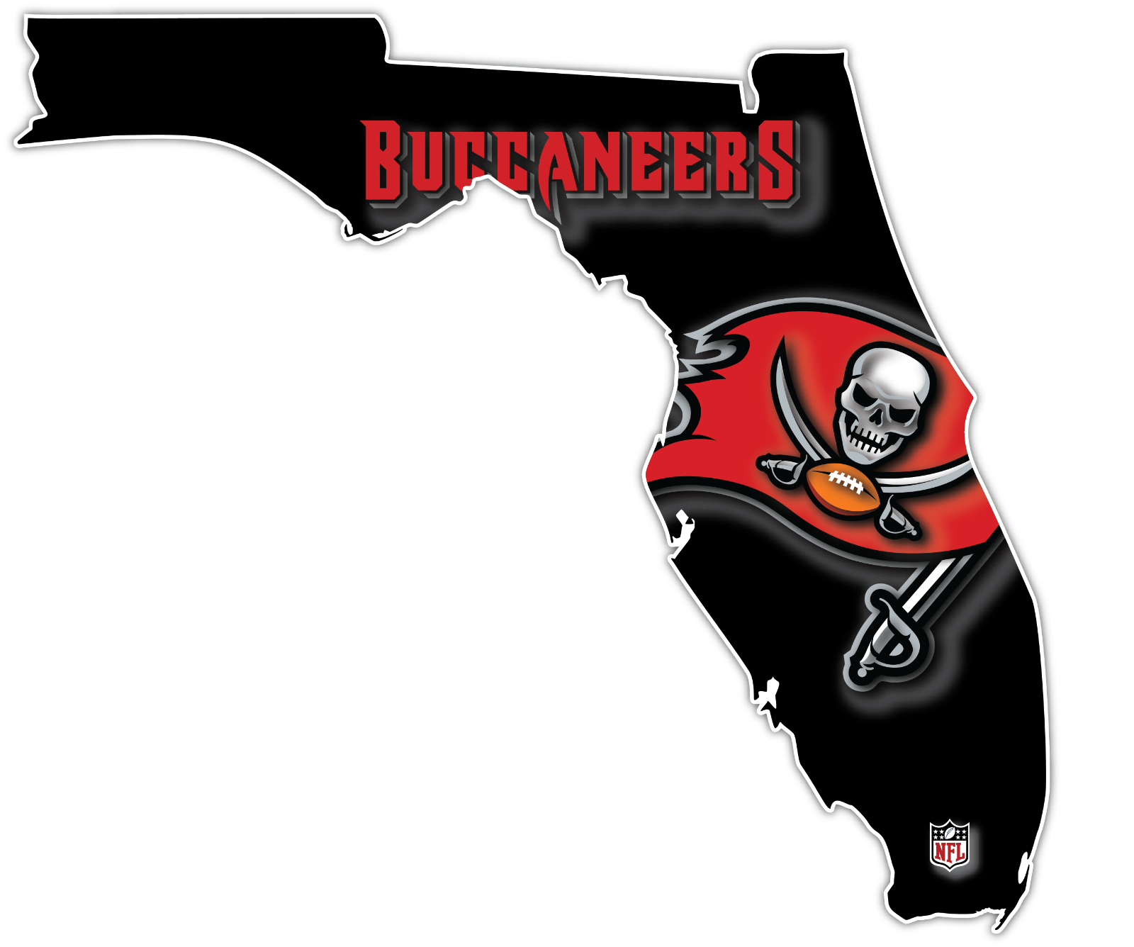 Florida Tampa Bay Buccaneers Football Fan Vinyl Sticker Decal Wall ...