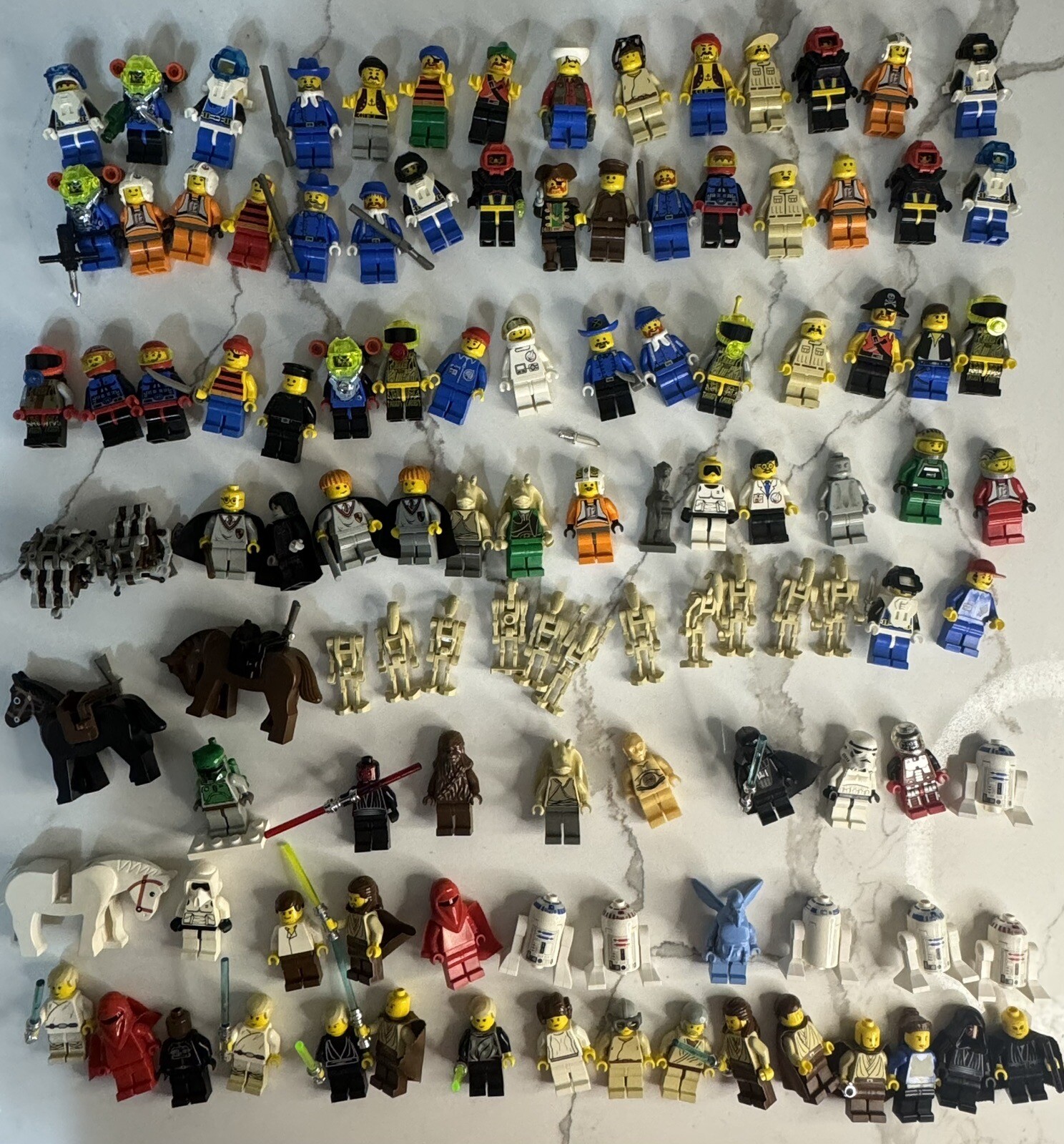 Huge lot of 100+ Lego Minifigures, Star Wars, muliple series (Rare ...