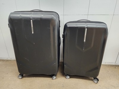 2 Lot Hard Case Samsonite Opto Large Med Spinner Black 24" & 28" | eBay