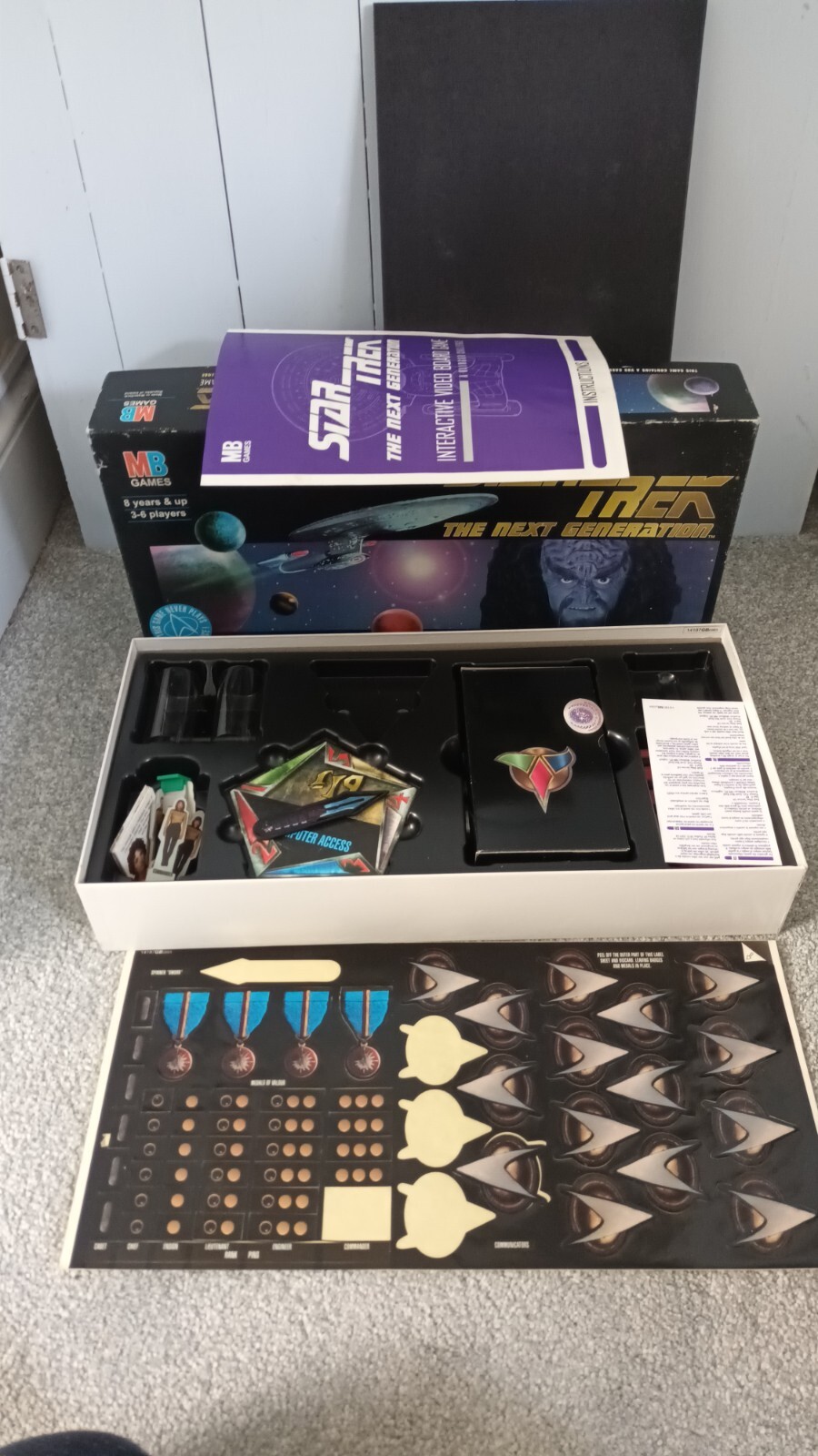 Star Trek Next Generation Interactive VHS Video Board MB Games Vintage ...