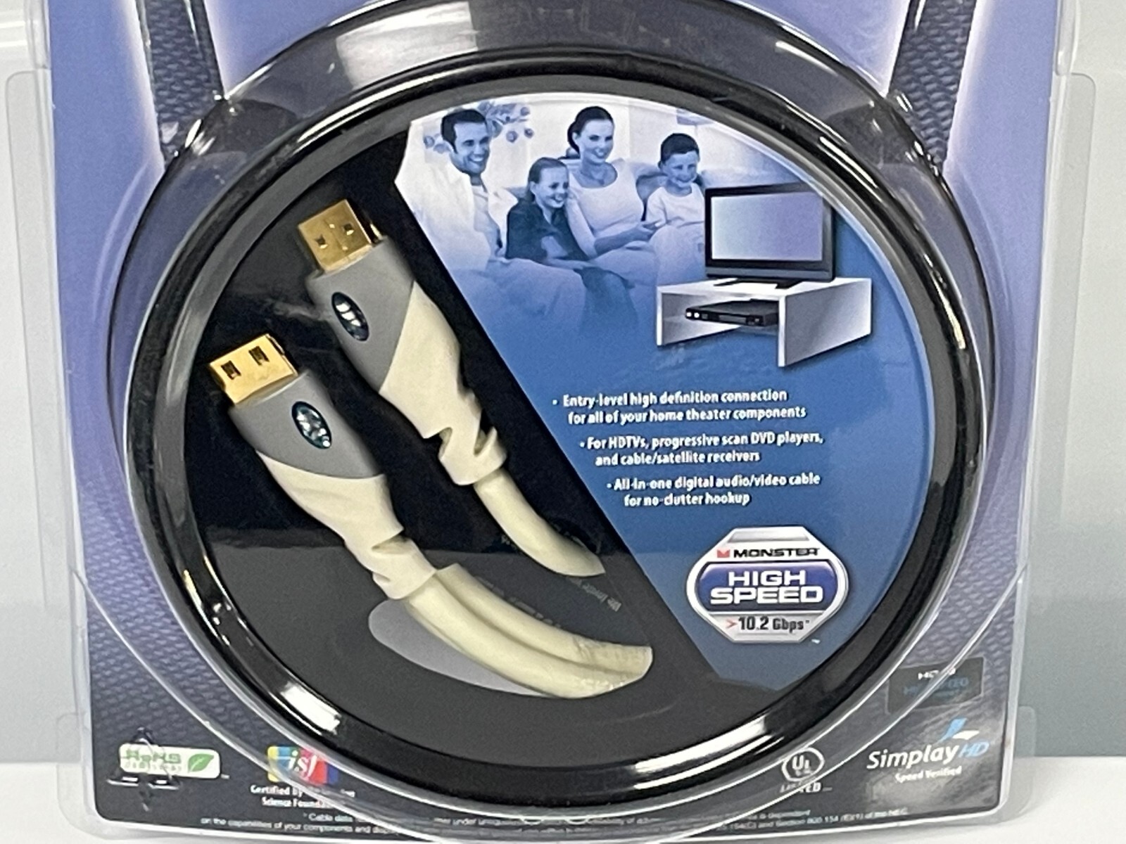 Monster Cable 500HD for HDMI High Speed Cable w/ Ethernet 1m 3.28 ft ...