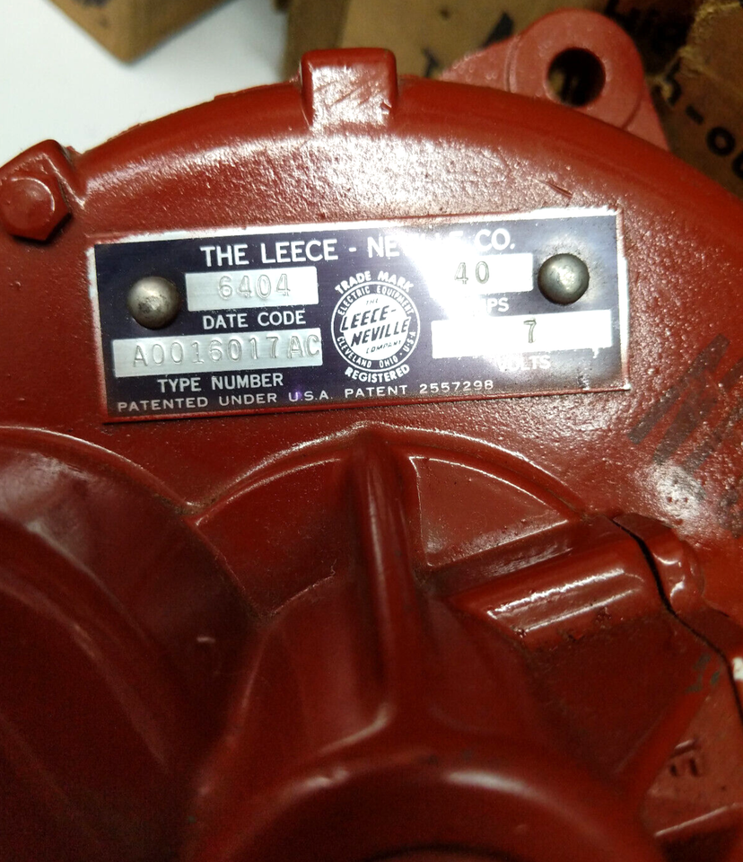 Leece Neville Alternator 40 amp 7 Volt A0016017 Negative Ground Vintage ...