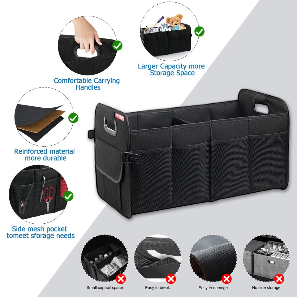Trunk Cargo Organizer Collapsible Storage Bag for Cars Trucks & SUVs ...