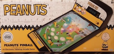 Snoopy Peanuts Electronic Tabletop Arcade Game PINBALL Machine w/Lights ...