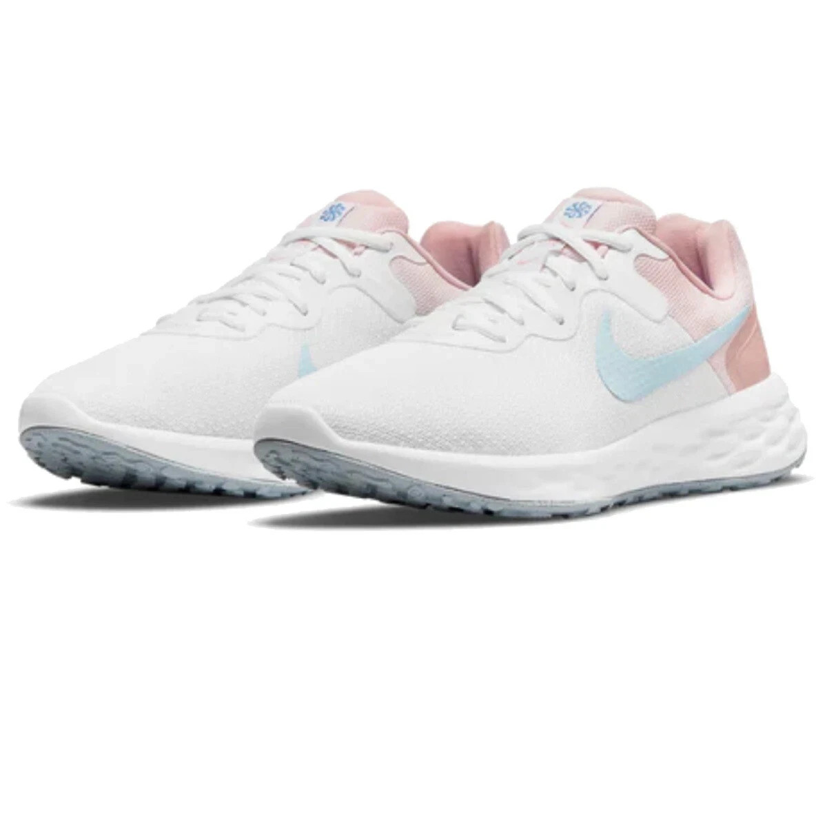 Nike Revolution 6 NN Sneakers DC7329-100 White-Blue-Pink Glaze Women's ...