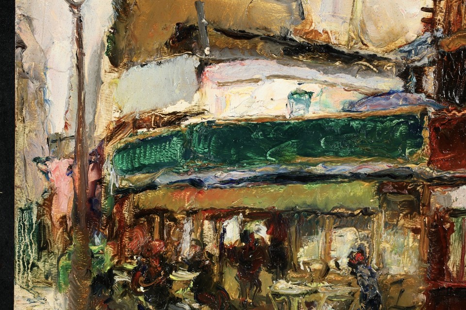 GEORGES FILIBERTI (1881-1970) SIGNED 1933 FRENCH ITALIAN OIL - CAFE ...