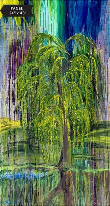Abstract Willow Tree Painting