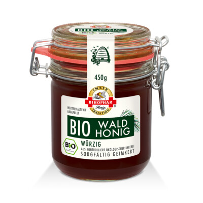 Bihophar BIO Miel De Forêt Liquide Dans Un Pot À Vis Saveur Forte 450g ...