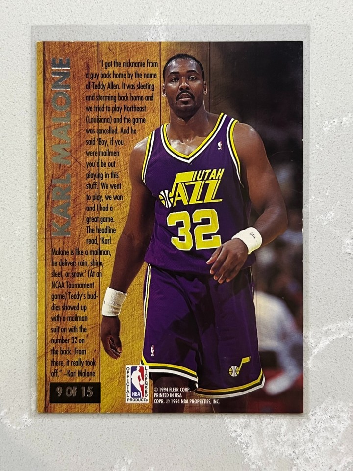 1993-94 Fleer Ultra Karl Malone Famous Nicknames #9 Utah Jazz | eBay ...
