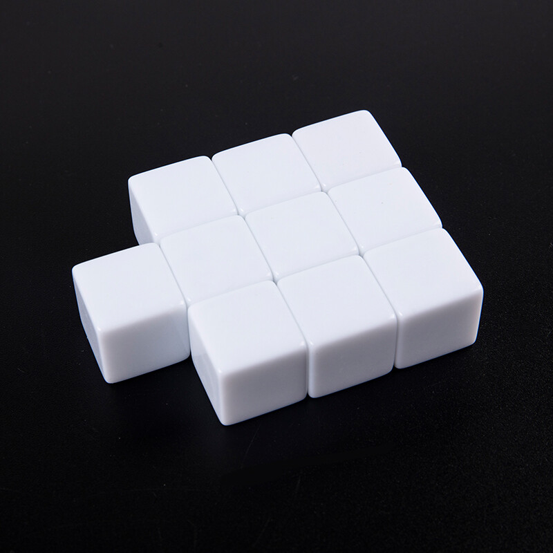 10PCS No.19 Glossy Dice Teaching Blank Dice Light Board Dice Square ...