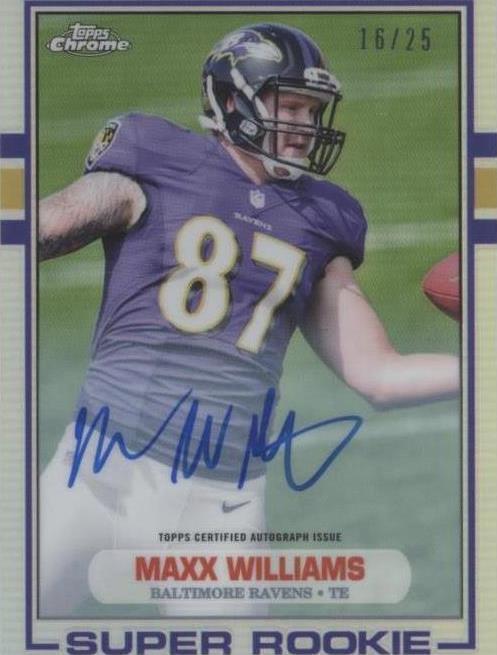 2015 Topps Chrome - 1989 Super Rookies Maxx Williams #89-MW Refractor ...