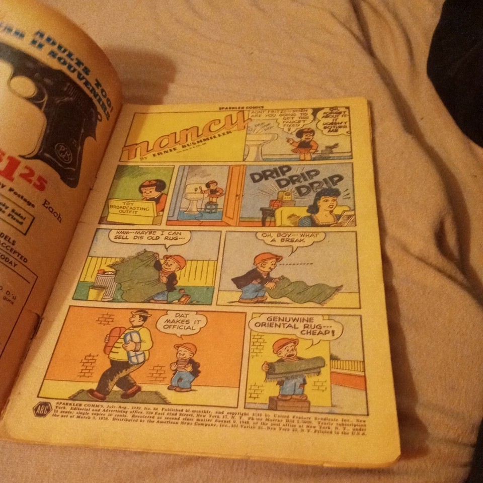 Sparkler comics #88 United Features 1949 golden age nancy and sluggo ...