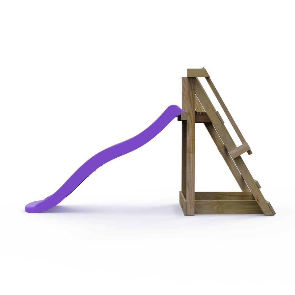 Rebo Free Standing Garden Wave Slide with Wooden Platform 6ft Slide ...