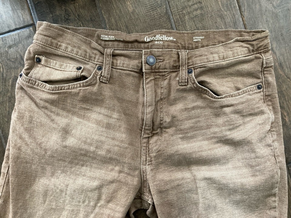 Goodfellow Co. men’s 34W x 34L Straight Recto brown jeans | eBay