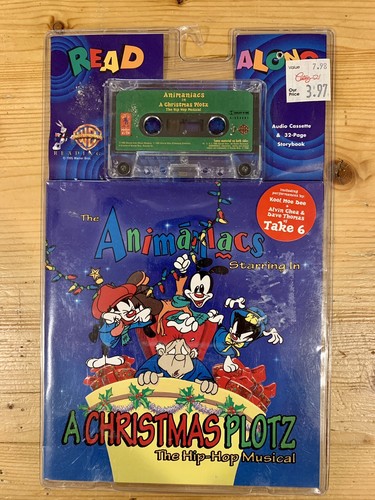 Vintage Animaniacs Christmas Plotz Read Along Book Audio Cassette New ...