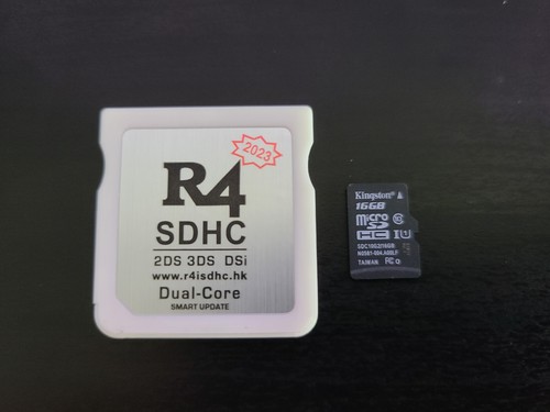 USED R4 Dual Core 2023 Nintendo DS Flash Cart + 16gb Card *PLUG AND ...