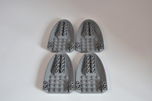 Lego 4 X Coque Neuf Gris Foncé Dark Bluish Gray Avion Fuselage 6x10 ...